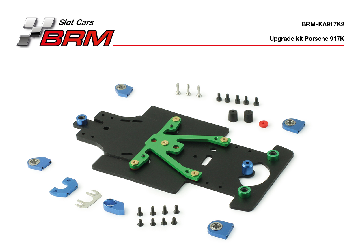 BRM027-K2 Porsche 917K Full White Racing Kit with the new all metal chassis