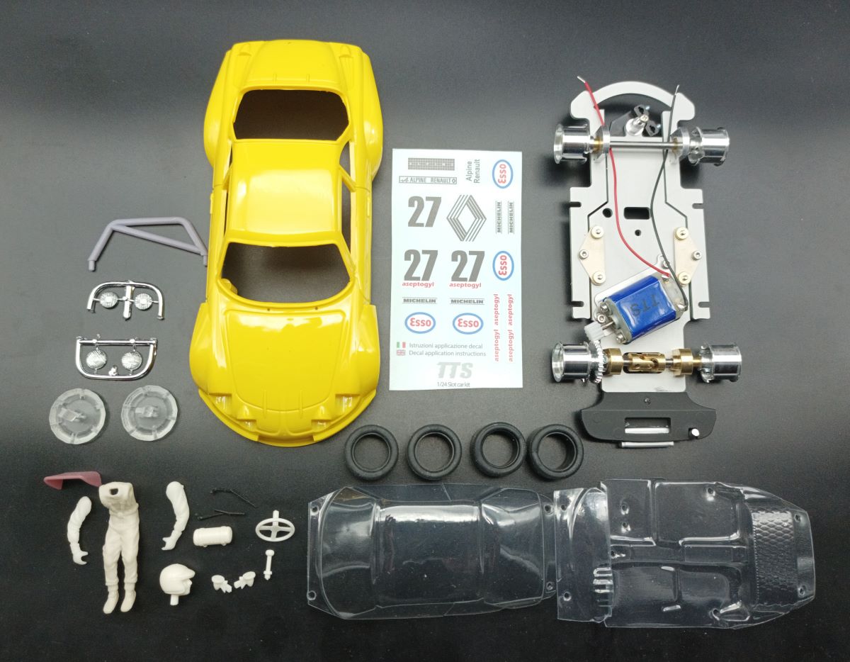 TTSK049 Alpine kit complete chassis pre painted yellow with decal euro